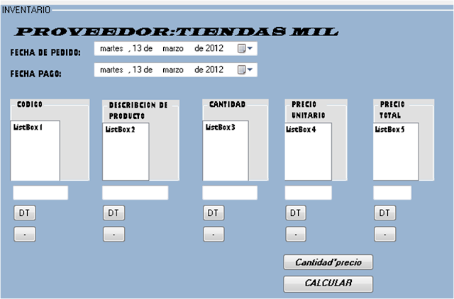 Visual studio 2010: Visual studio 2010 " CREAR UN INVENTARIO"