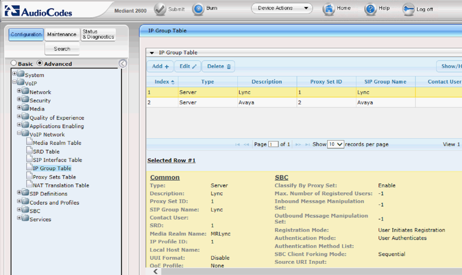 ucomsGeek: AudioCodes Configuration Logic