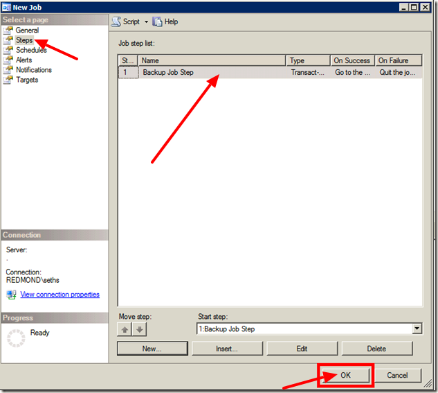 Create sql server database backup(.BAK) file using sql server job agent ...
