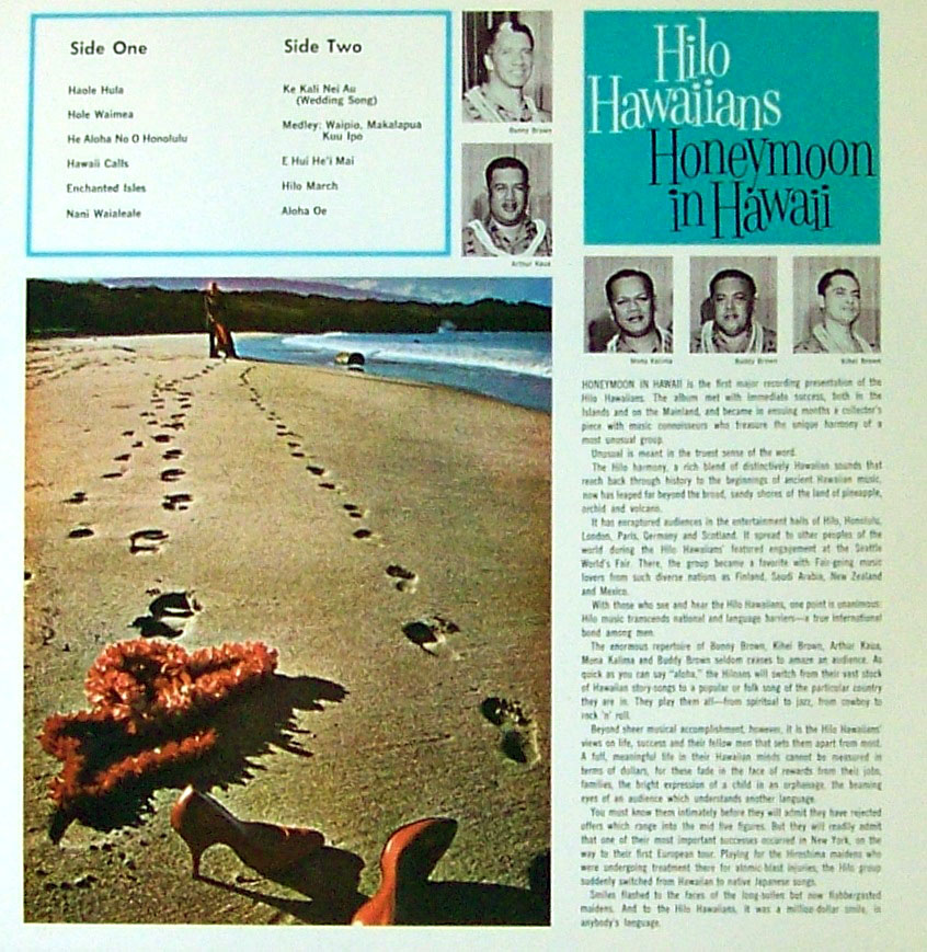 Audio Design Studio: Hilo Hawaiians - Honeymoon In Hawaii LP (1969 ...