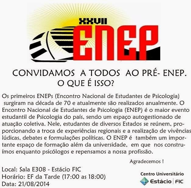 Pré ENEP no Centro Universitário Estácio (FIC) #27enepfortaleza - 27º ...
