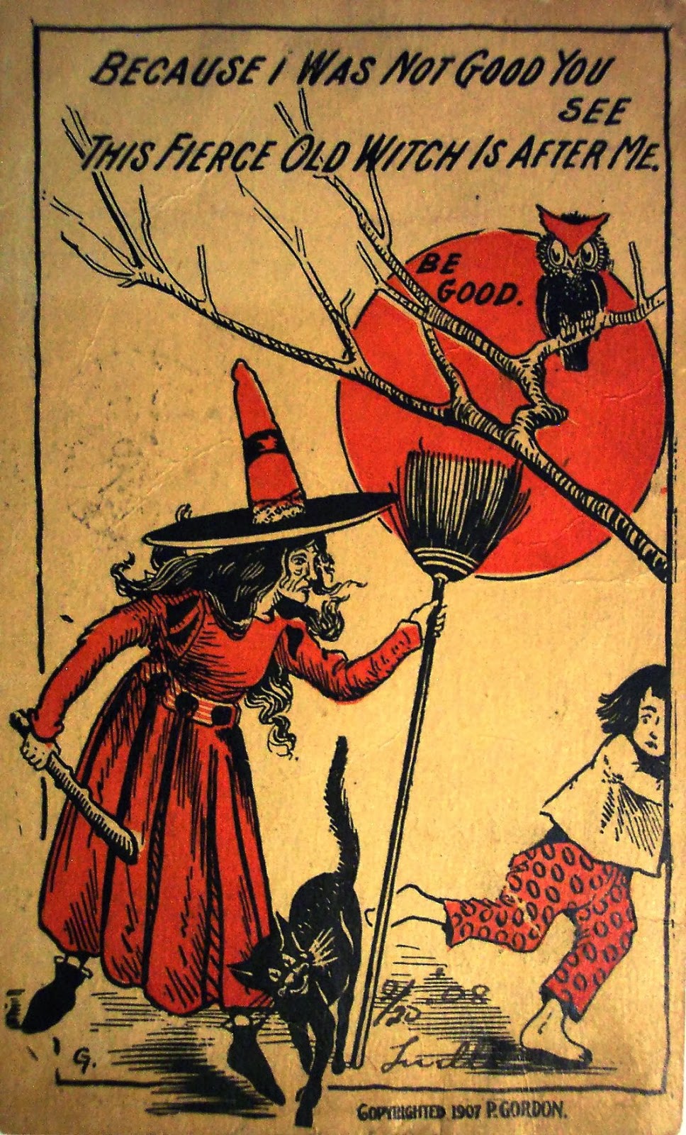 Vintage Halloween Witch Postcards From the 1900s ~ Vintage Everyday