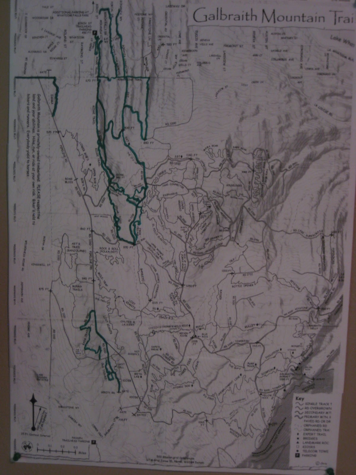Galbraith Hiking: The Galbraith Wall Map - half-way there!