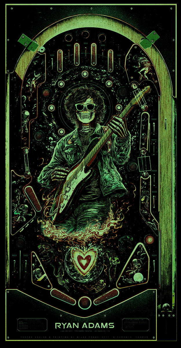 INSIDE THE ROCK POSTER FRAME BLOG: Miles Tsang Ryan Adams Los Angeles ...