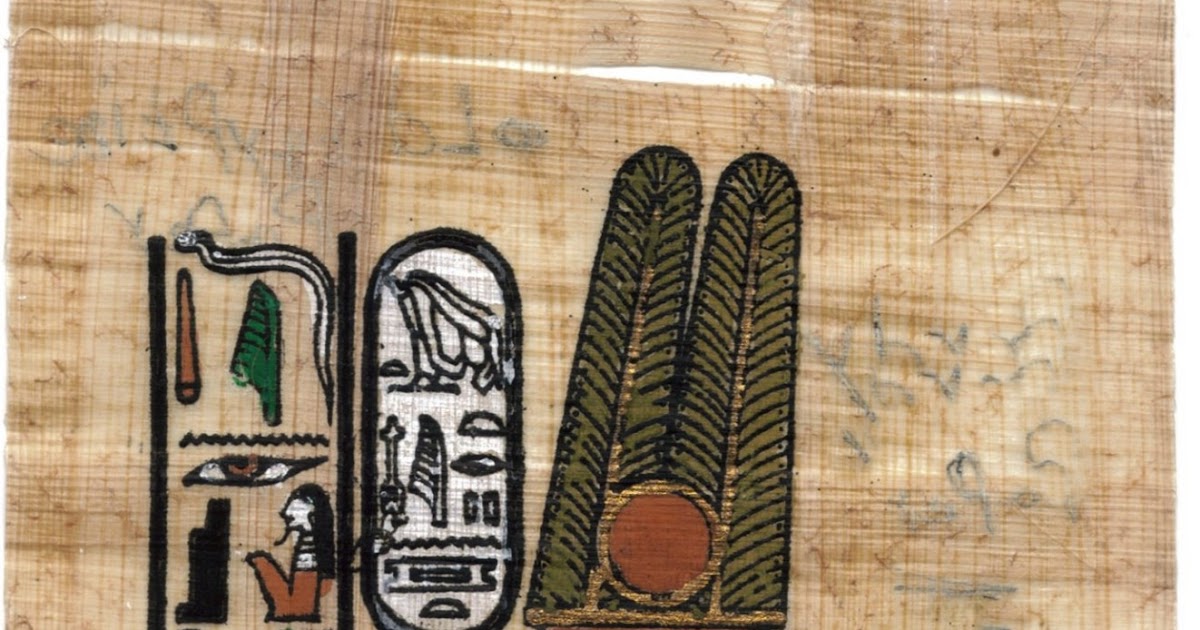 67 Not Out: Papyrus Decorated With Ancient Egyptian Symbols and Pictures