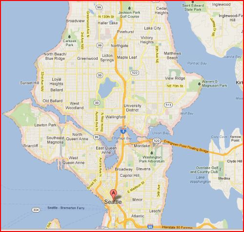 Jet Gypsy - Christina Gregoire: Basic Neighborhoods of Seattle - Mindmap