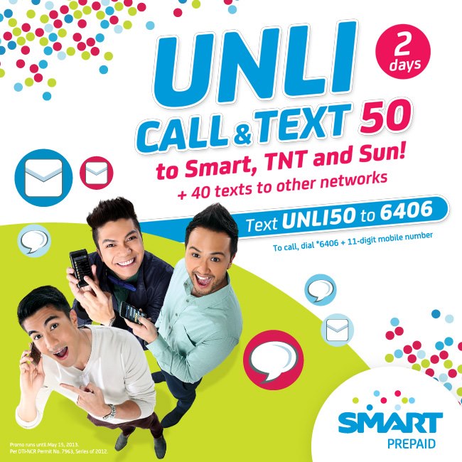 VMOBILE: SMART UNLI CALL & TEXT 50