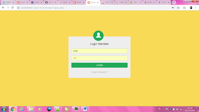 MEMBUAT FORM LOGIN MENGGUNAKAN TEMA BOOSTRAP DAN PHP