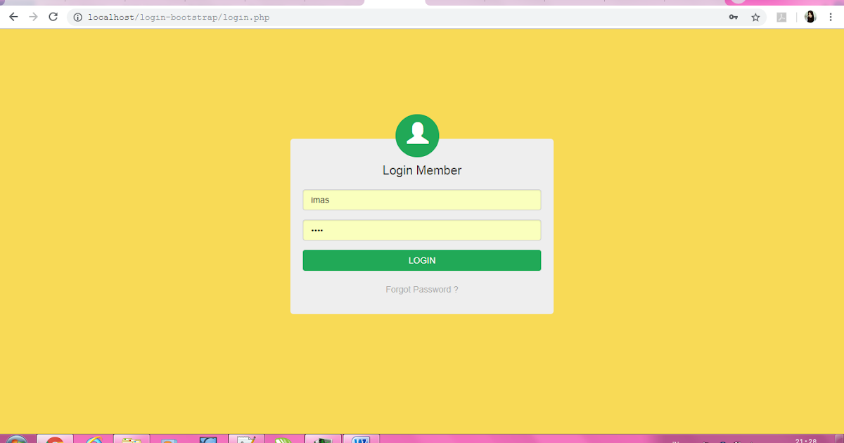 MEMBUAT FORM LOGIN MENGGUNAKAN TEMA BOOSTRAP DAN PHP