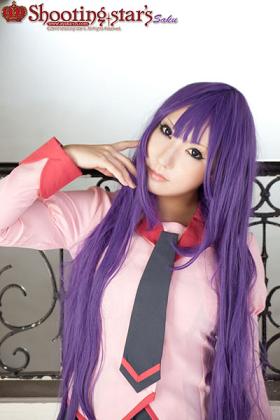 Cosplay Photos in Zip: Bakemonogatari Hitagi Senjougahara Cosplay by Saku