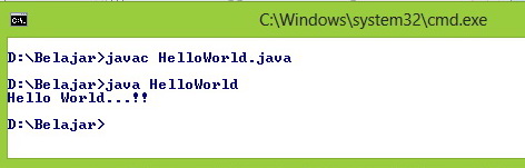 Cara menjalankan program java di Command Prompt - Ksatria Pengelana