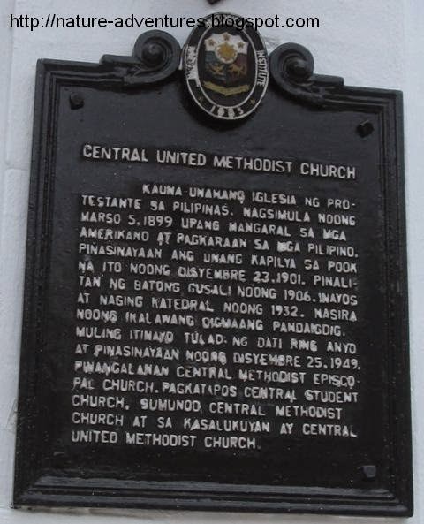 My Life's Adventures: The Central United Methodist Church-Metro Manila