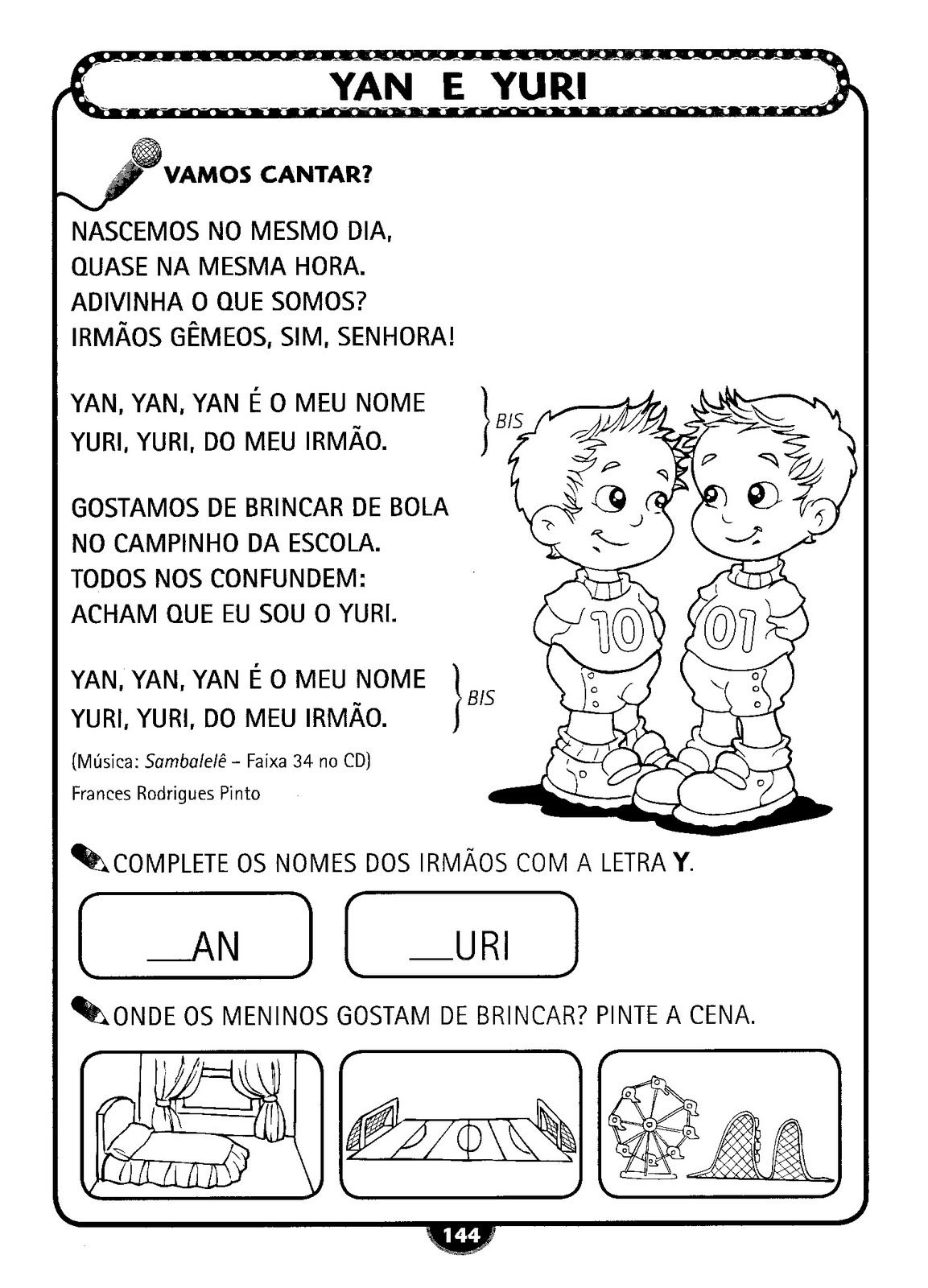 EDUCAÇÃO E ARTES: LETRA Y