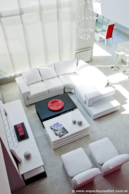 SALA BLANCA White Living Room : SALAS Y COMEDORES DECORACION DE LIVING ...