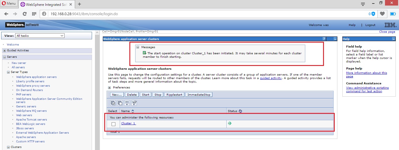 MiddlewareBox: Creating WebSphere® Application Server ND Cluster using GUI / Console