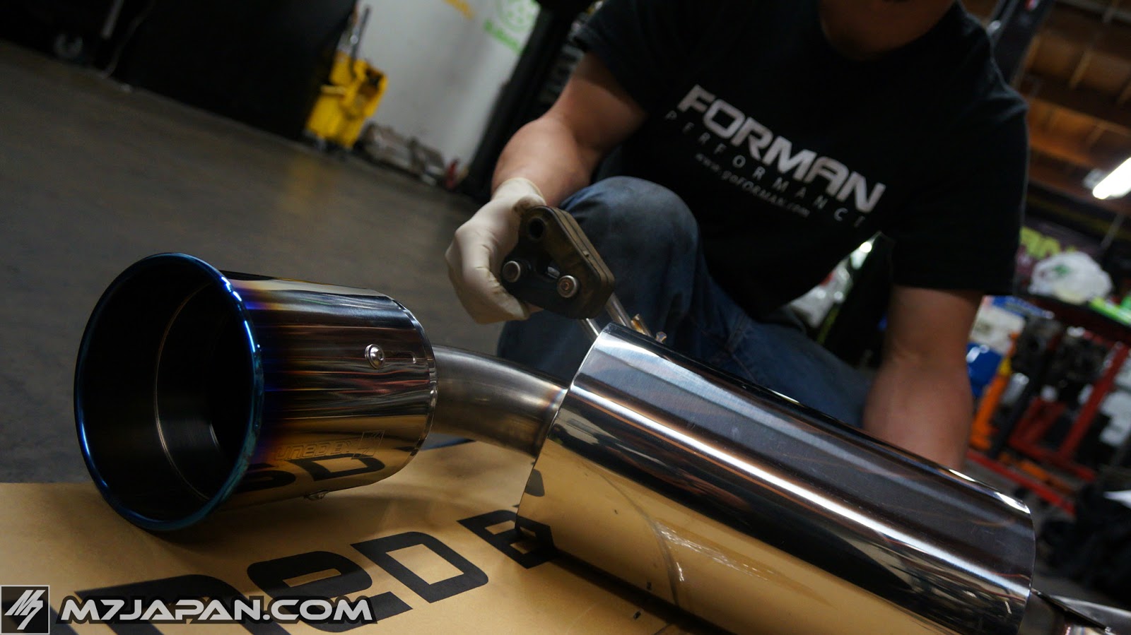 M7 USA: M7 Exhaust install on EVO X