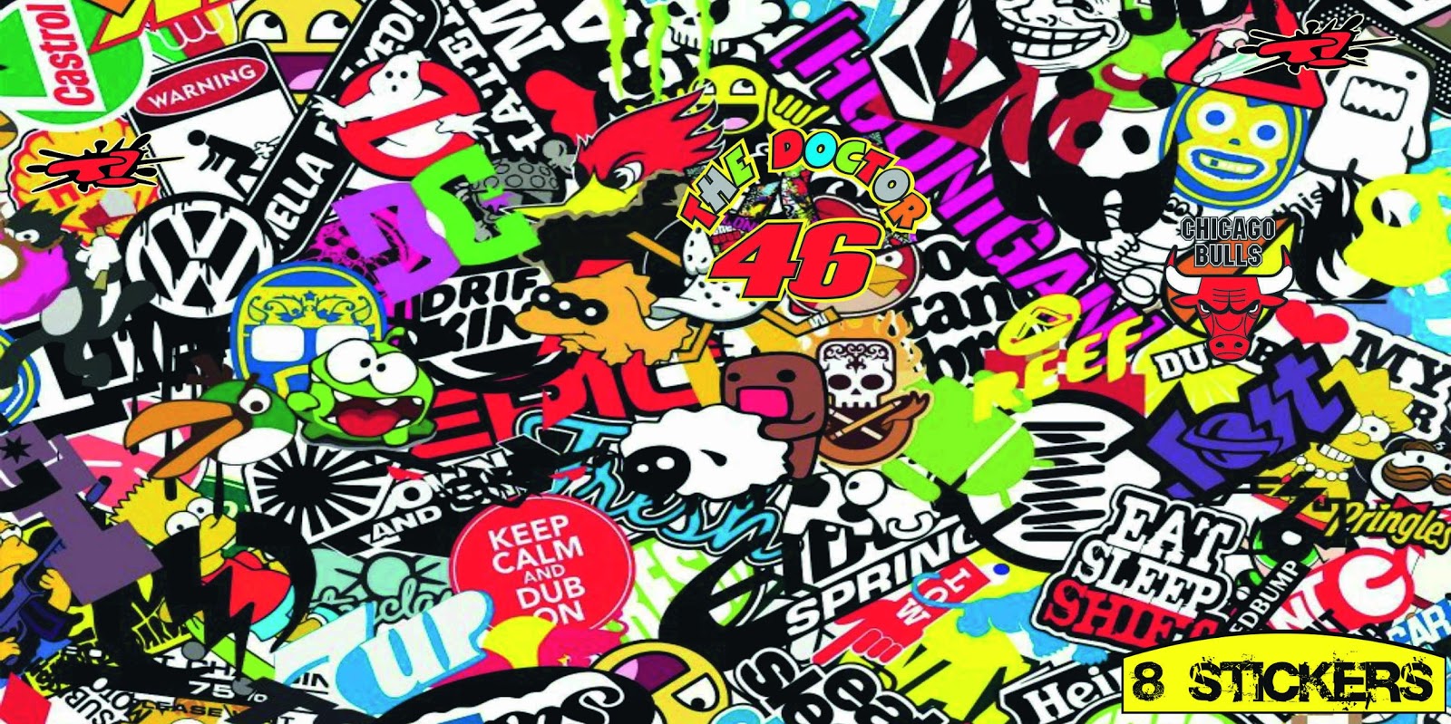 8 Stickers : Stickers bomb