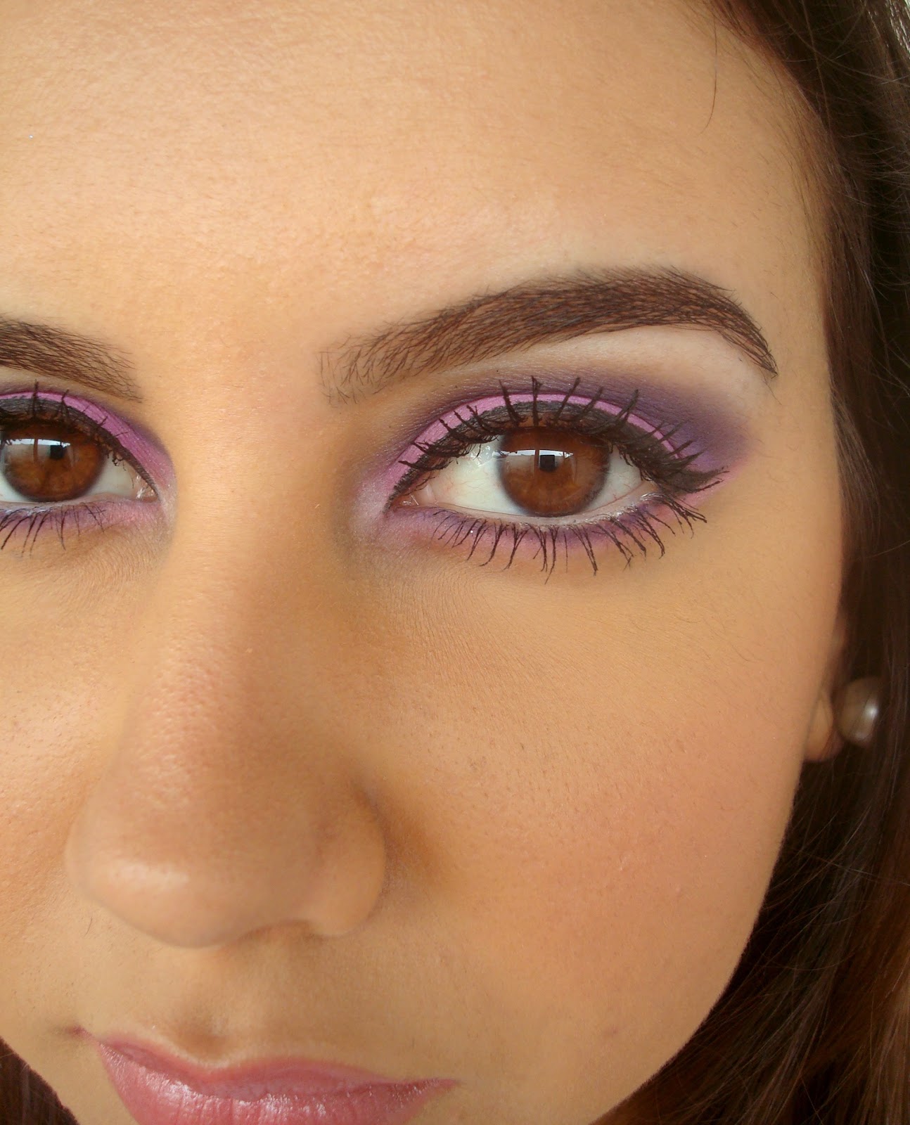 Girlene Meron: Vídeo tutorial: Maquiagem com tons de rosa e roxo