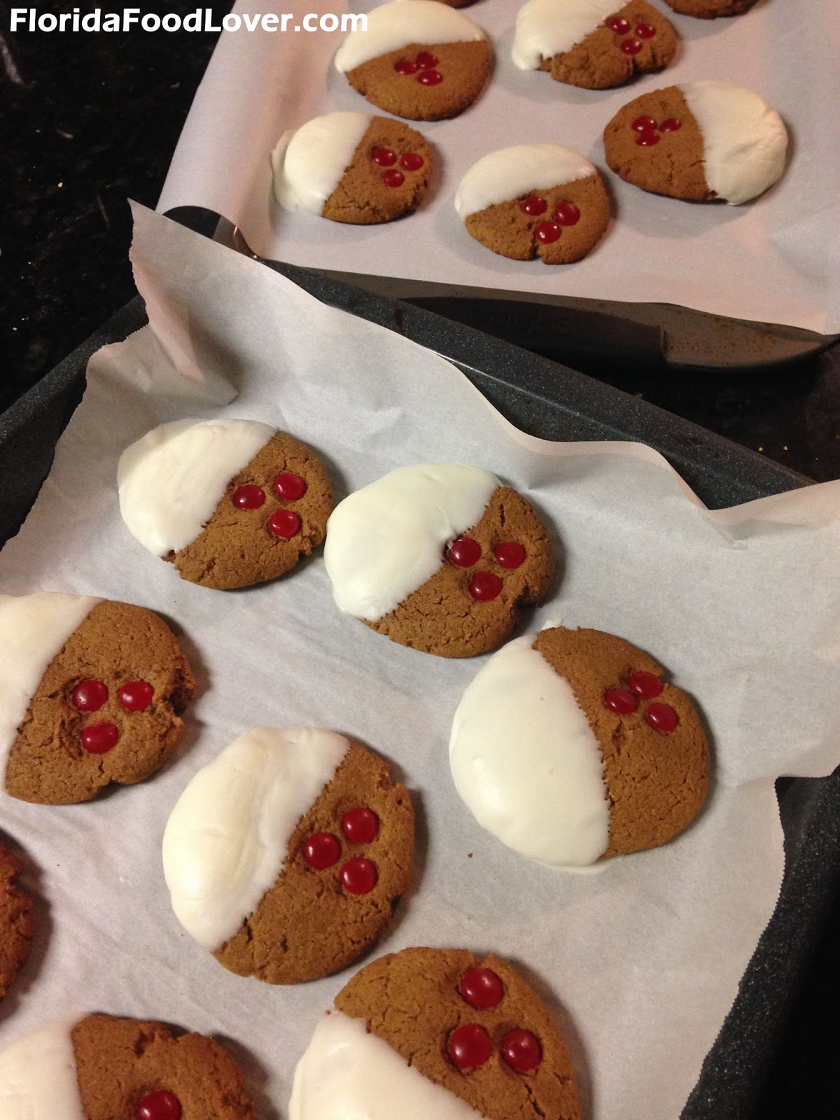 Florida Food Lover: Holly White Chocolate Dipped Gingersnaps