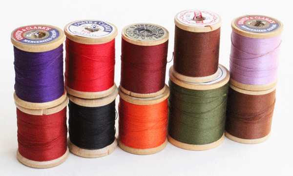 Stuff To Treasure: Vintage Wooden Spools - Autumn Colors Set