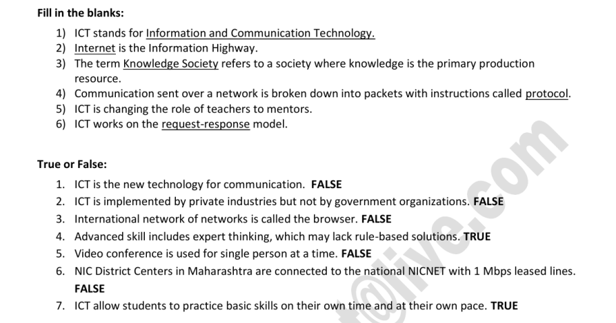 ICT for SSC Exam: 1. Potential of ICT