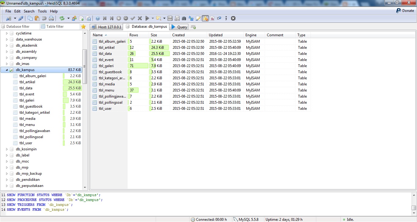Memanage database MySQL menggunakan HeidiSQL - Tutorial Seputar IT