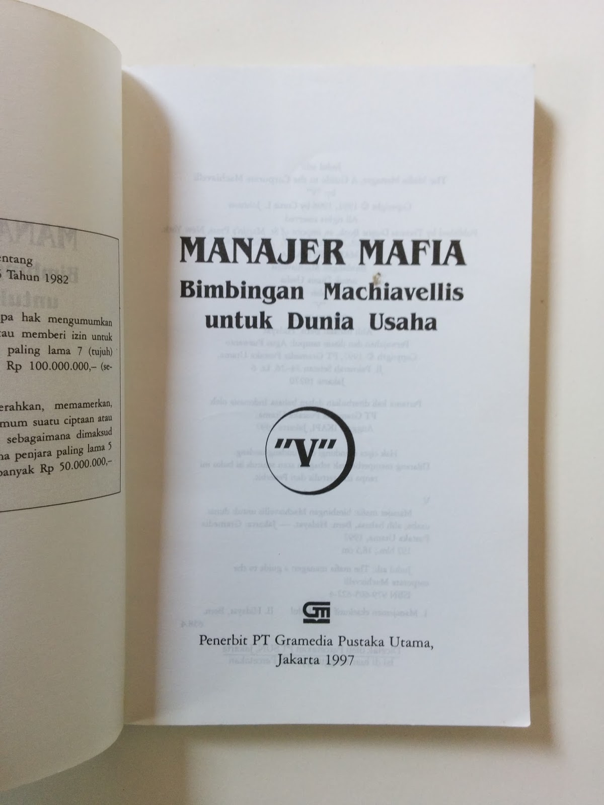 Jual Buku: Mafia Manager | Aksiku Toko Buku Bekas Online