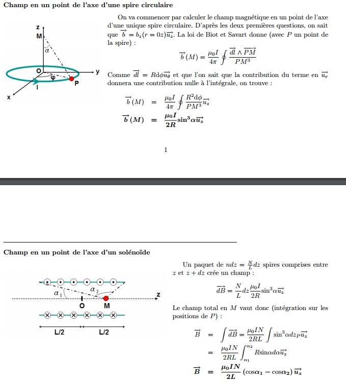 Problème corrigé en Electromagnétisme