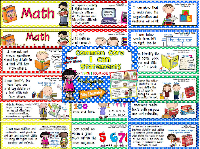 Krazee 4 Kindergarten: Currently July & Common Core "I Can" Statements