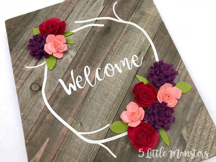 5 Little Monsters: Welcome Sign with the Cricut Maker