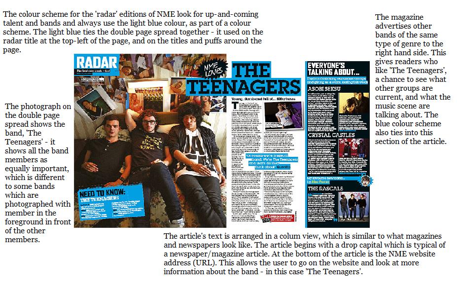 Andrew Keller: Music Magazine Double Page Spread Analysis