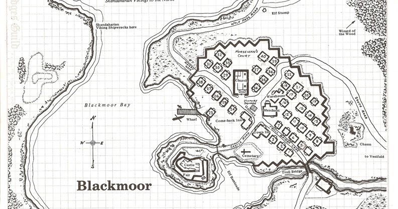 Havards Blackmoor Blog: Blackmoor Town Maps by Dave Arneson