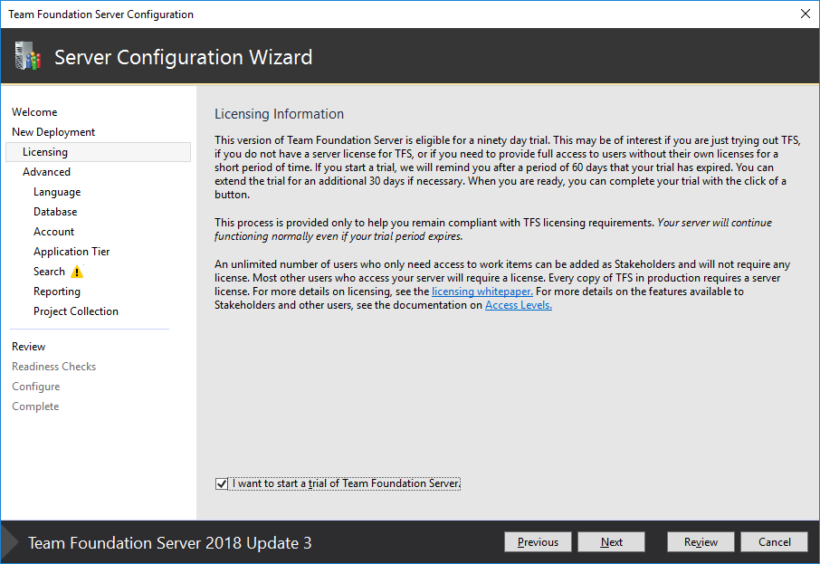 SQLAdmin: Team Foundation Server on a single server