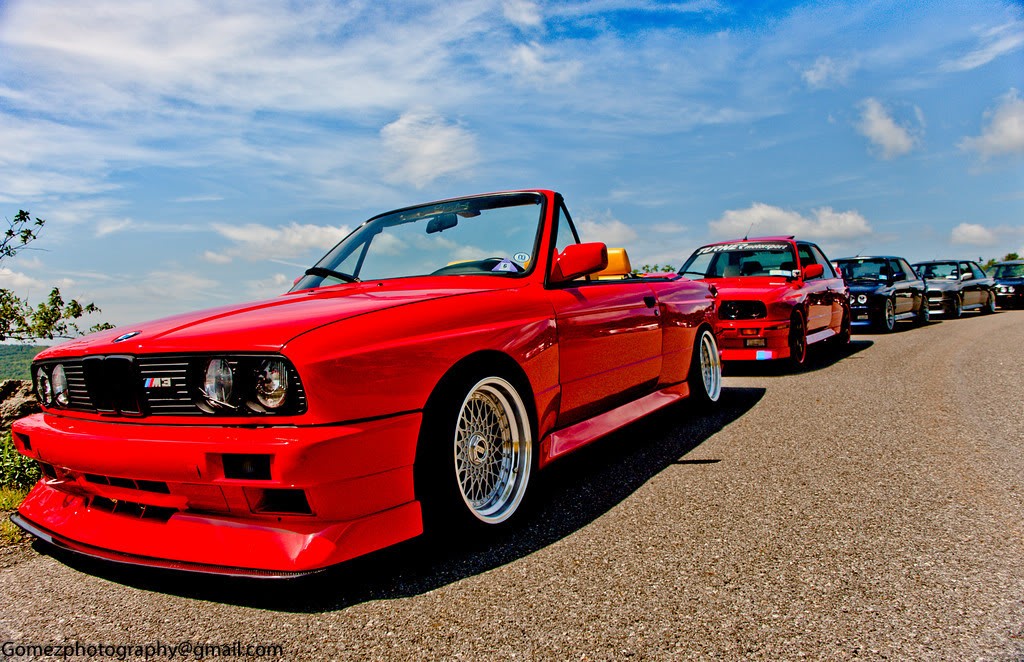 the 325iS: Ferrari Red BMW E30 M3 convertible, S52 swap, HOT