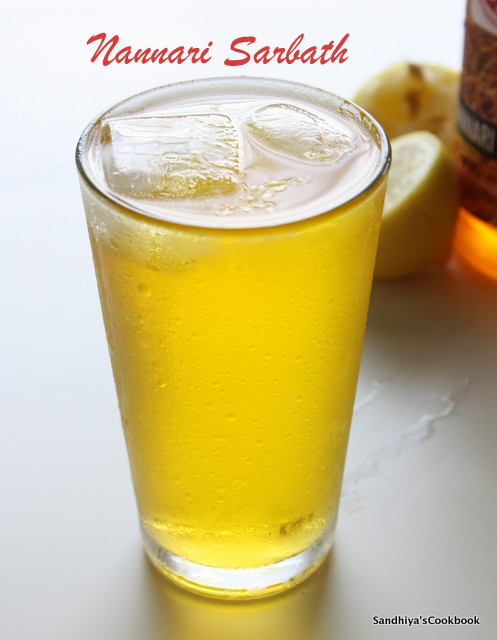 Sandhiya's Cookbook: Nannari Sarbath | Nannari Lemon Sherbet | Lemon ...