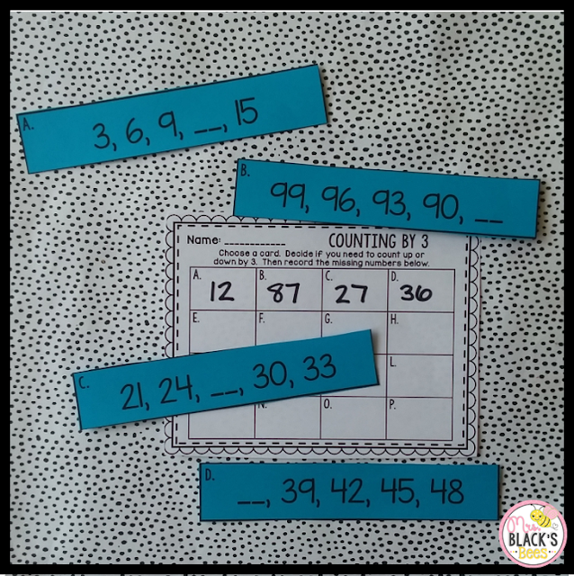 Non Themed Math Stations for First Grade | Mrs. Black's Bees
