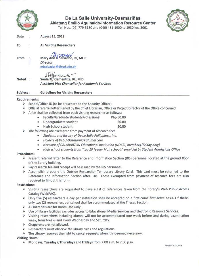 PLAI - Southern Tagalog Region Librarians Council: DLSU-D Library ...