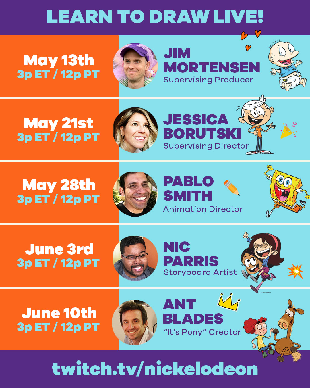 NickALive!: Learn to Draw with Nickelodeon Artists on Twitch