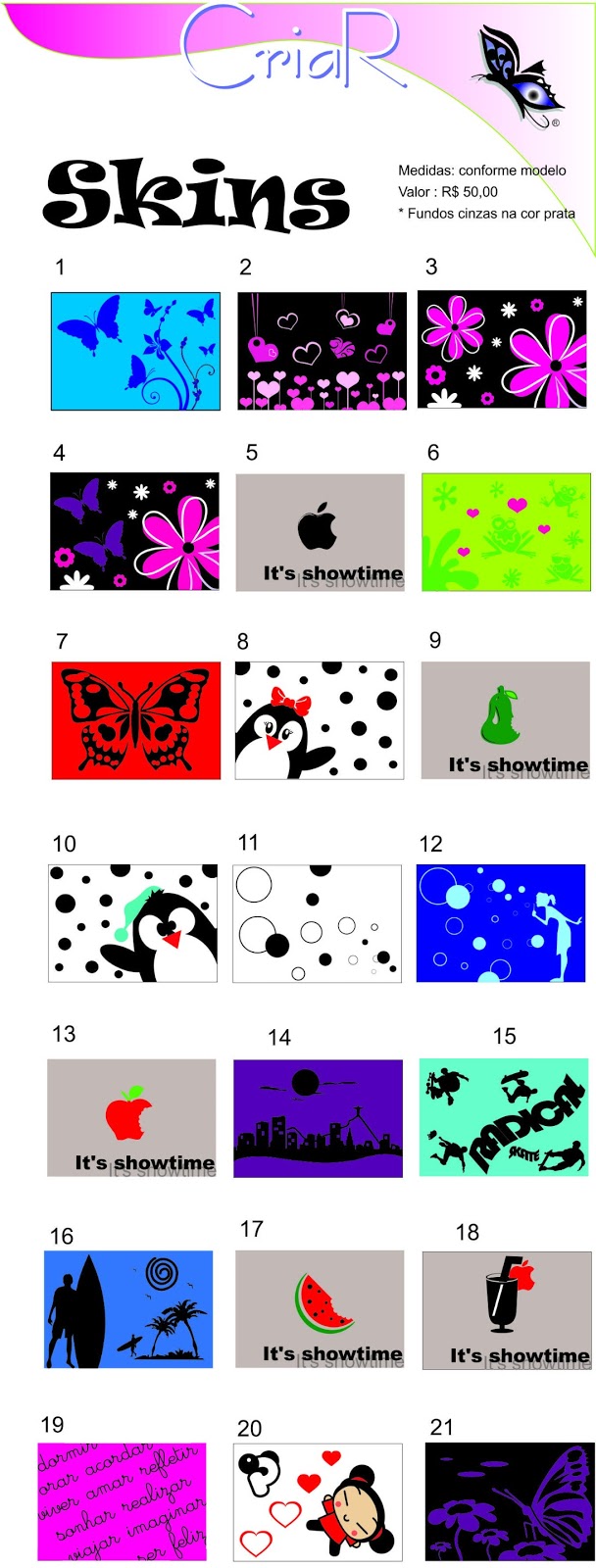 CriaR Projetos Visuais: Skins