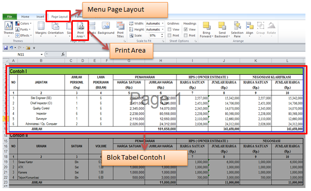 Cara Mencetak Atau Print Data Di Microsoft Excel - Sampul Ilmu