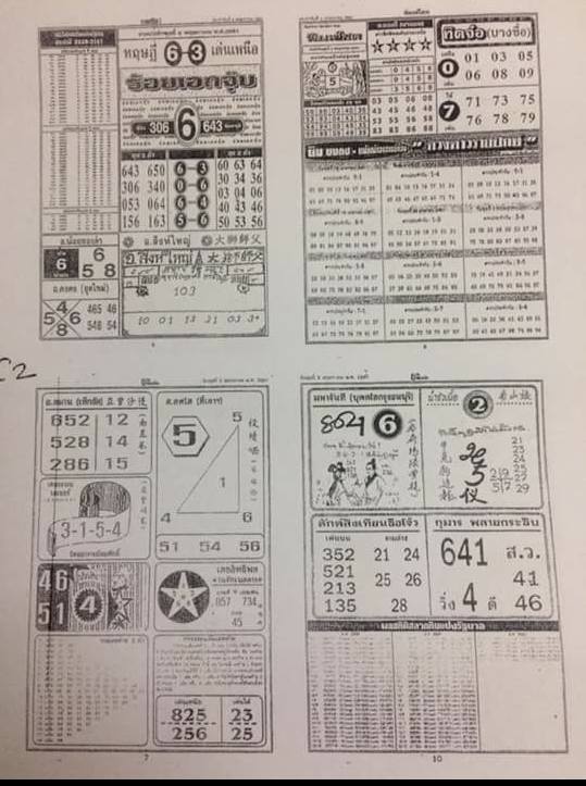 Thai Lottery Past Magazine Papers Month of 02 May 2018 - Thai Lottery ...