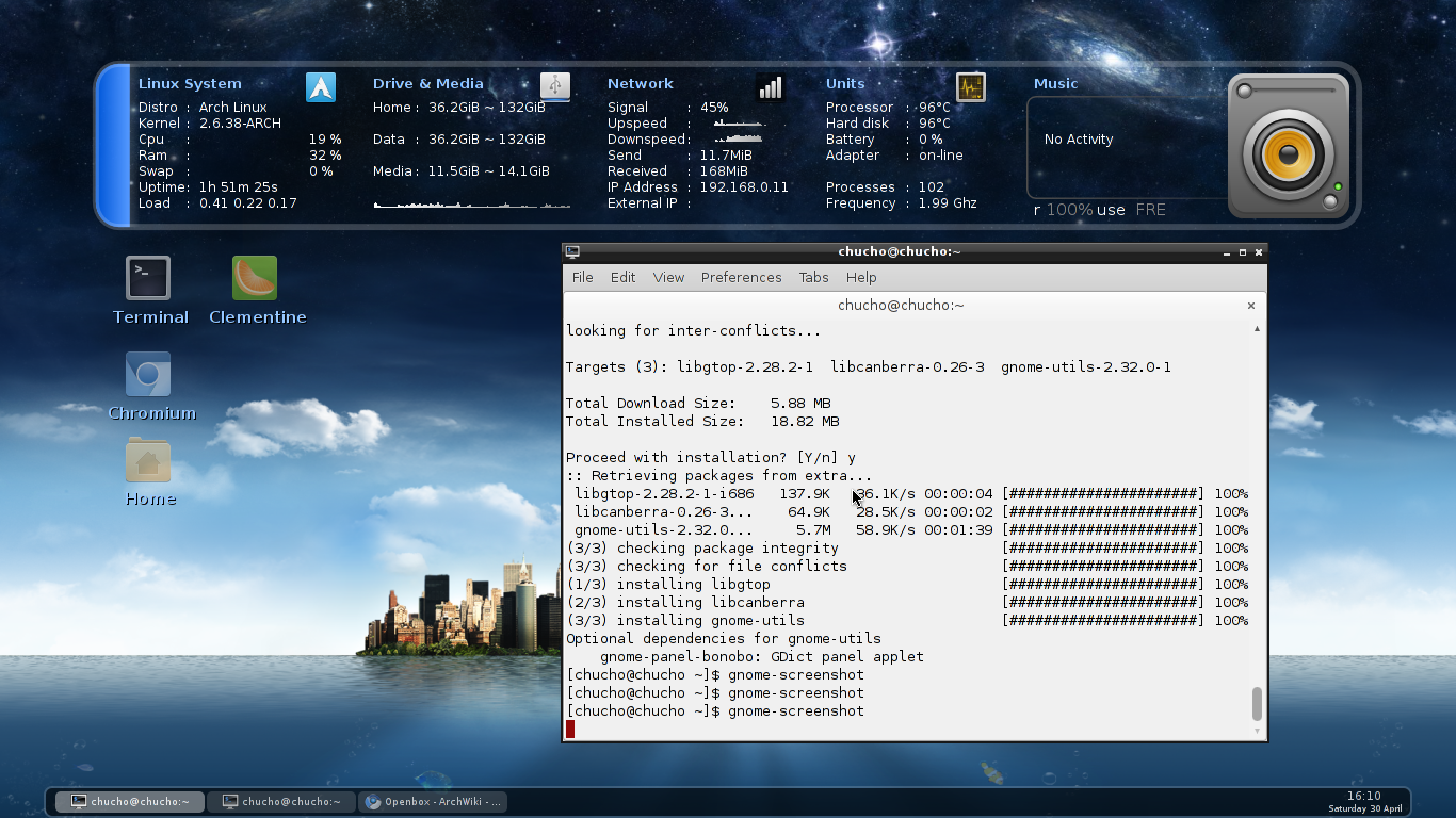 Jugando con Openbox en Archlinux
