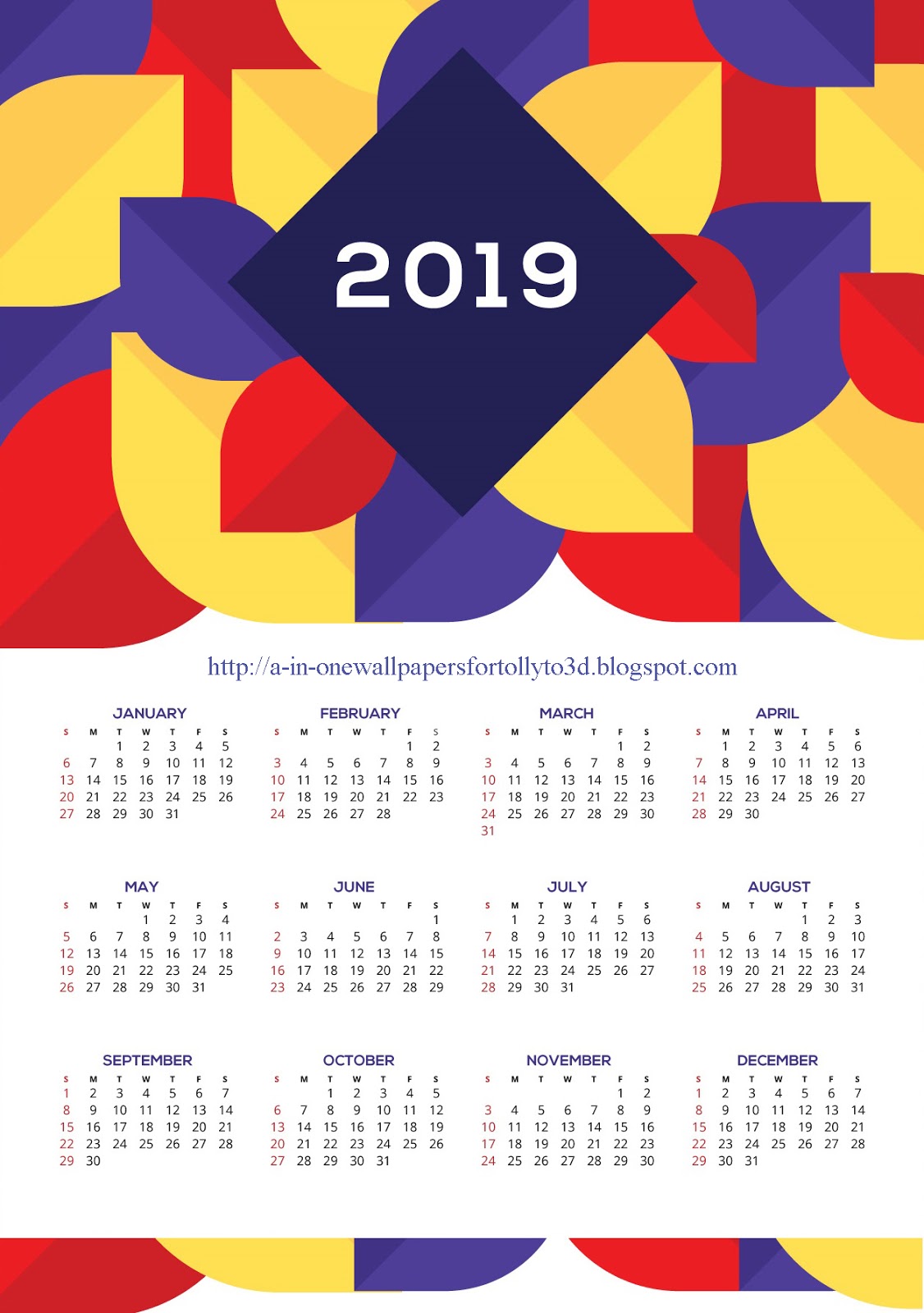 ALL-IN-ONE WALLPAPERS: 2019 Month Wise Calendar Wallpapers