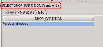 HP Vertica: Drop Partition
