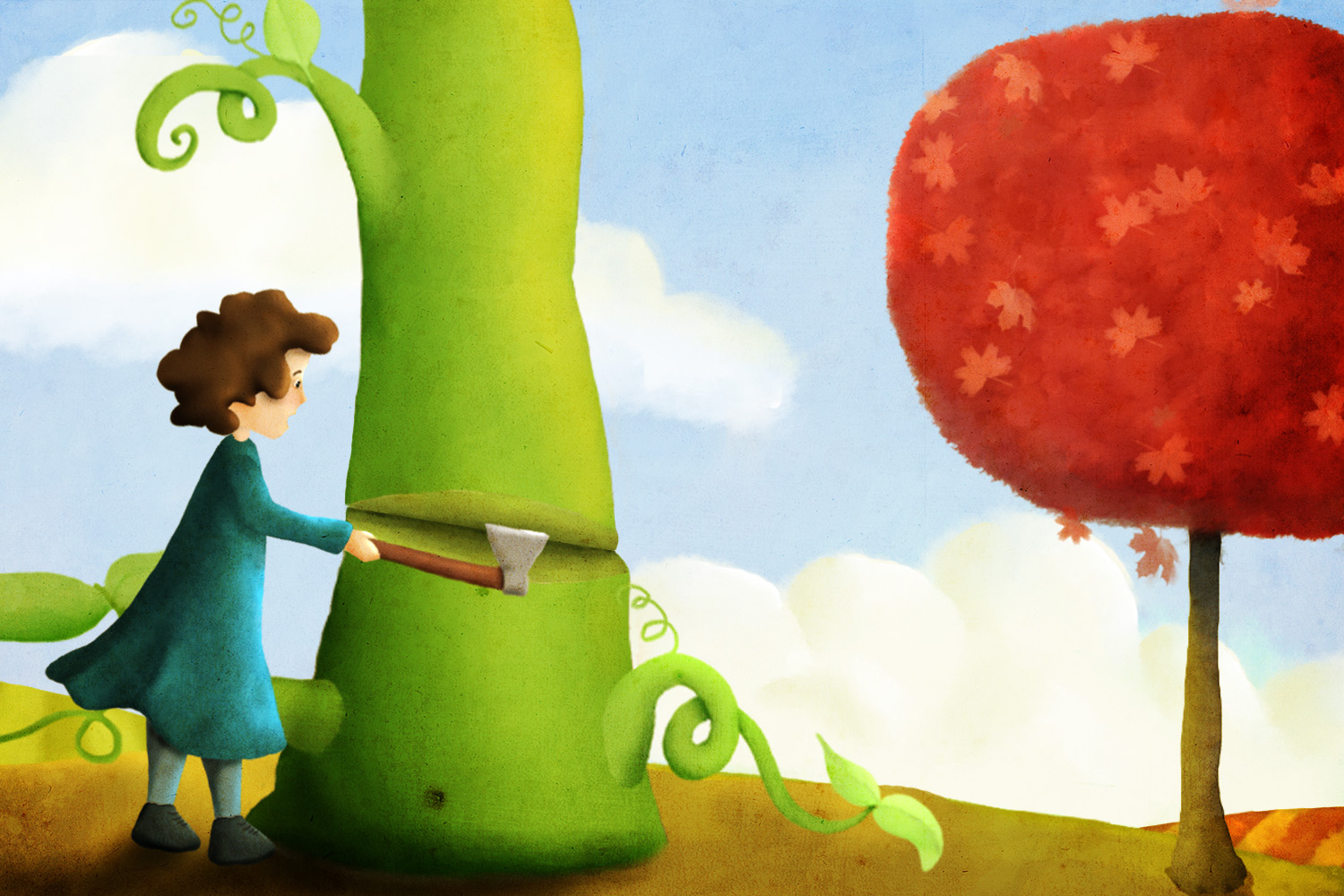 Pilar Leandro Ilustración: Cuento Las alubias mágicas