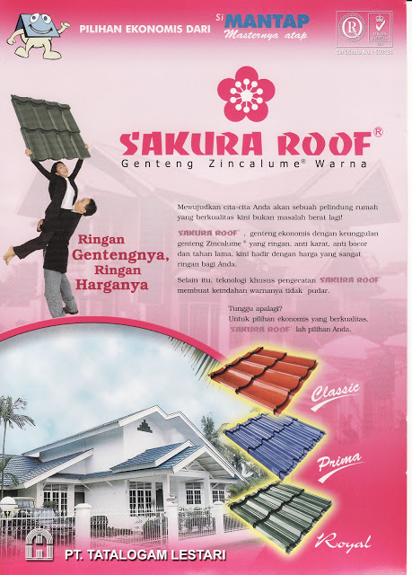 Kota Baru Bangunan: GENTENG METAL SAKURA ROOF
