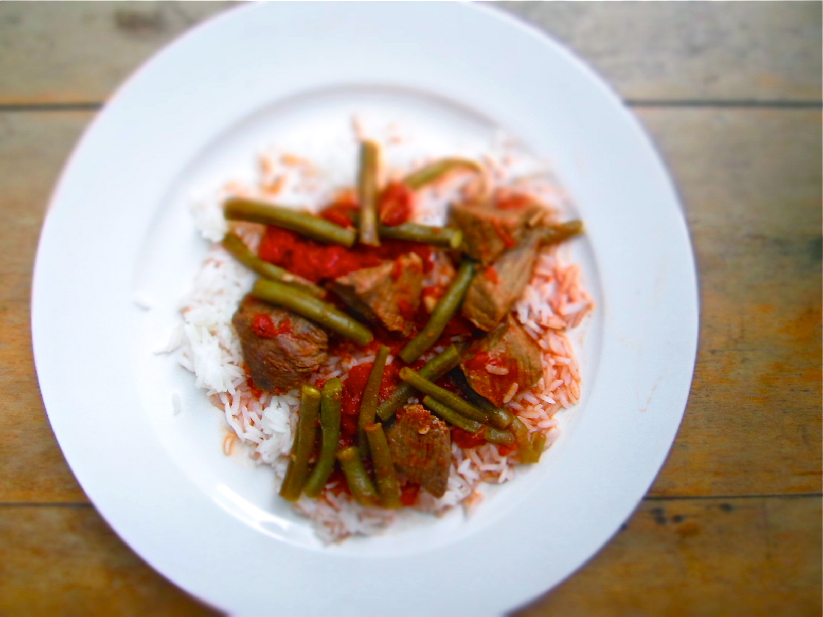 Milk & Mode: Fasoolya Khadra (Beef and Green Bean Stew)