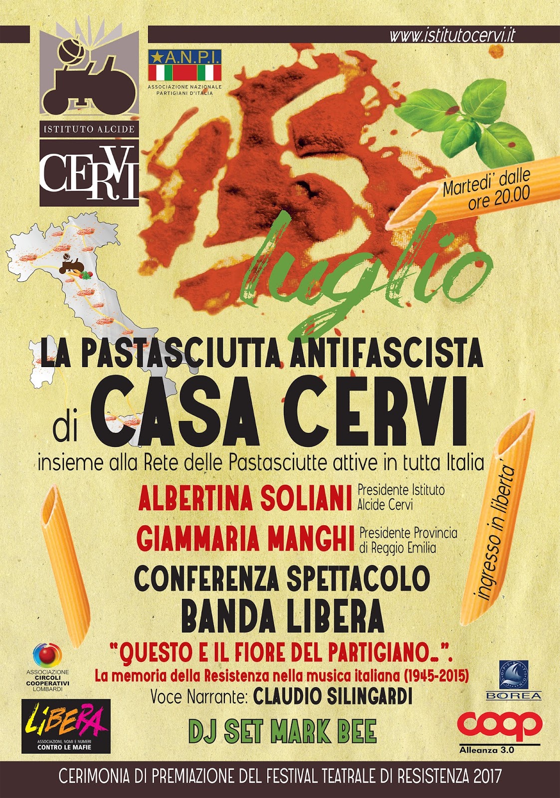 Angelo Gentilini: La storica pastasciutta Antifascista di Casa Cervi.