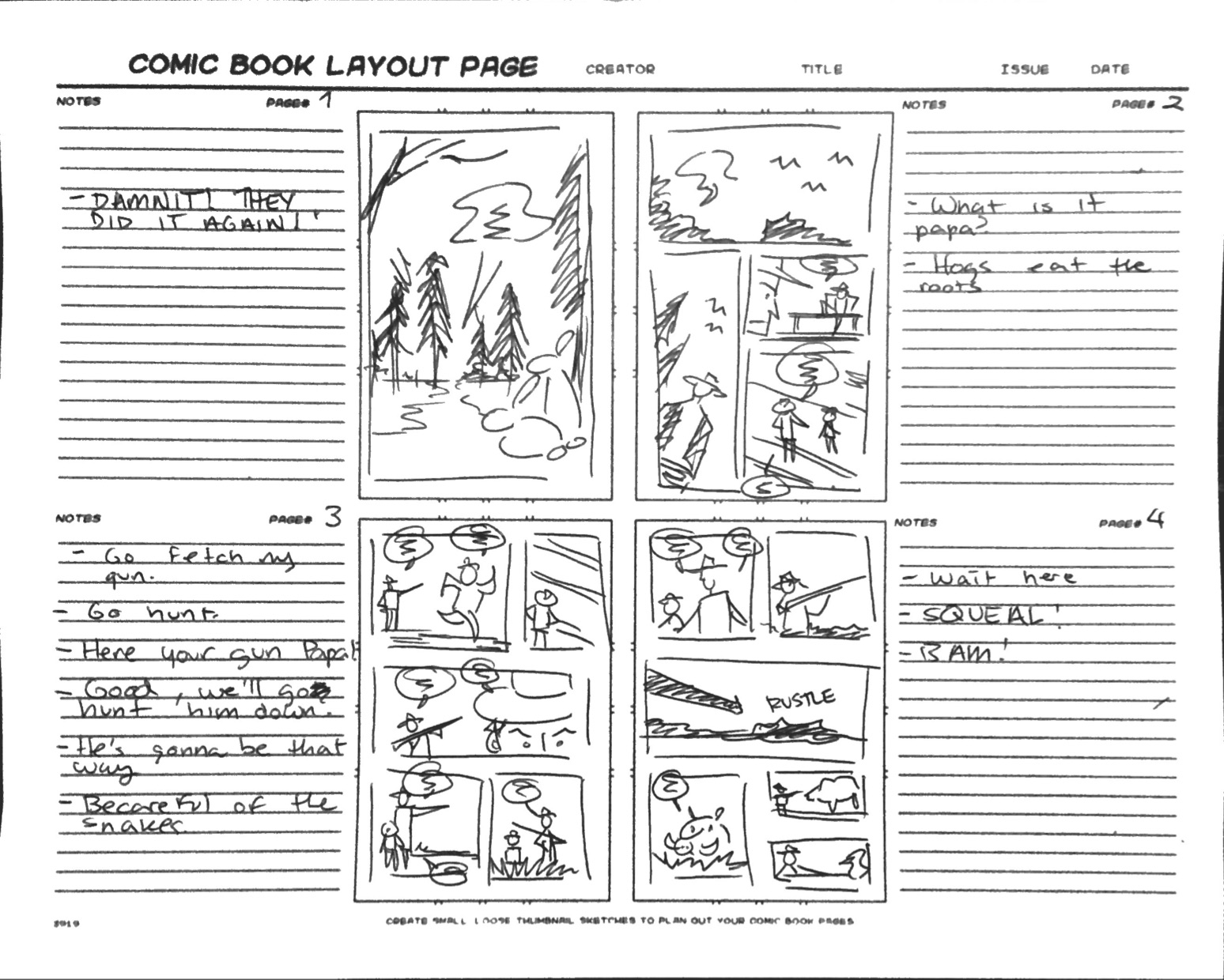 A Land Remembered: The Graphic Novel: Thumbnails!