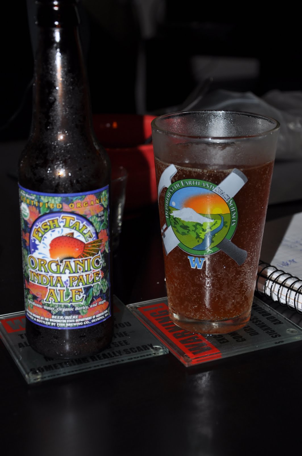 A man and his beer: Fish Tale Organic IPA from Olympia Washington